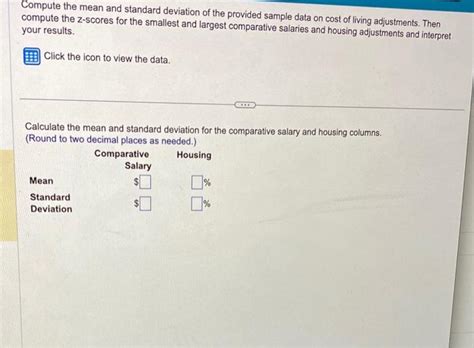 Solved Compute The Mean And Standard Deviation Of The Chegg