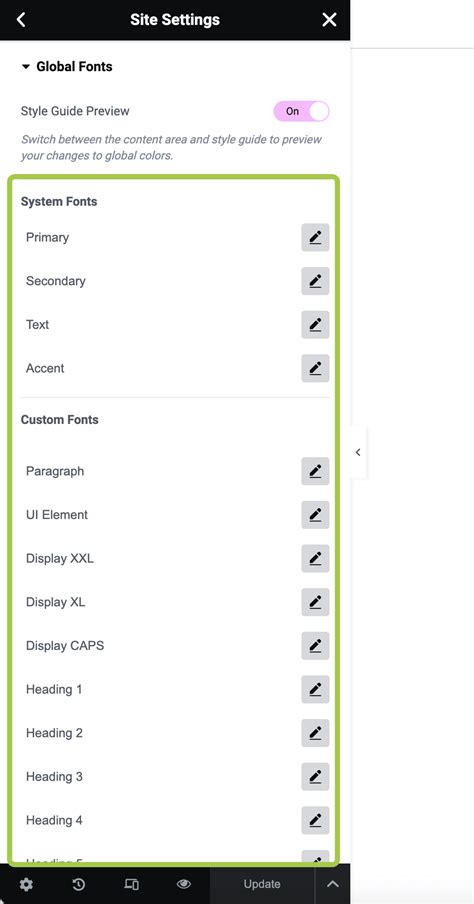 Customizing Theme Typography Asli