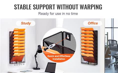 VEVOR File Wall Rack Mesh Wall File Holder Piece Pockets For Office Babe VEVOR AU