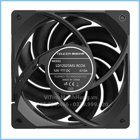 Quạt Teucer T30 - PWM, 12cm, 2000rpm, 68 CFM, 4 pin PWM.