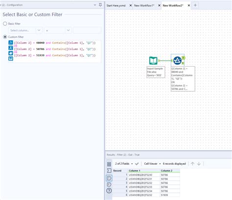 Preparation Custom Filters A And B Or C And D Alteryx Community