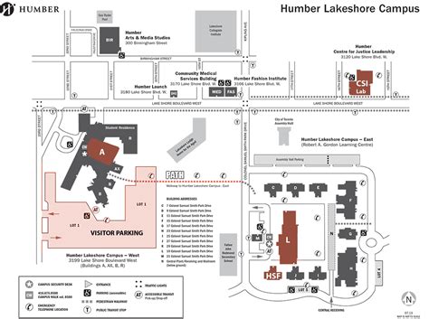 Humber Lakeshore Campus Map Humber College Lakeshore Campus Map Canada