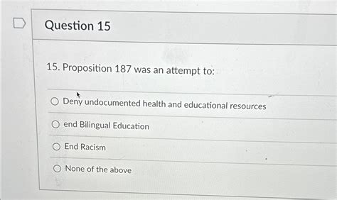 Solved Question 1515 ﻿proposition 187 ﻿was An Attempt