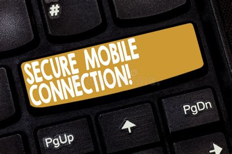 Word Writing Text Secure Mobile Connection Business Concept For