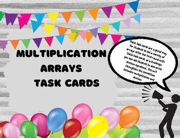 Multiplication Arrays Task Cards By Penny For Your Food For Thought