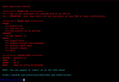 The Script Does Not Work On Gentoo Linux · Issue 724 · Vinceliuice