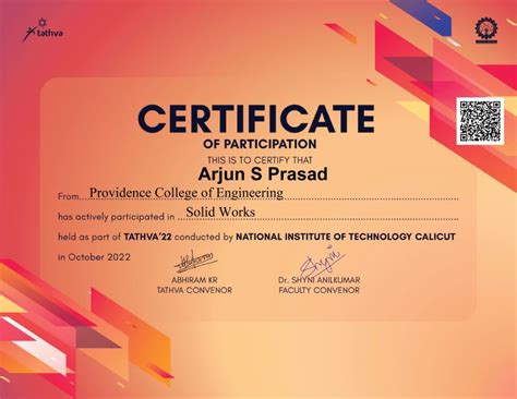 Excited To Share That I Actively Participated In A Solidworks Workshop As Arjun S Prasad