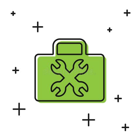 Black Toolbox Icon Isolated On White Background Tool Box Sign Stock Vector Illustration Of