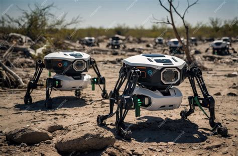 Premium Photo Autonomous Robots Exploring Rough Terrain