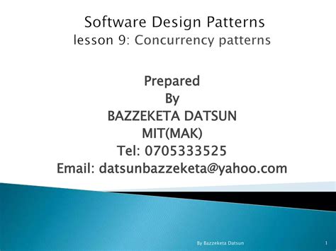 Lesson13 Concurrency Patterns Ppt