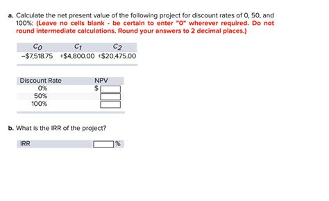 Solved A Calculate The Net Present Value Of The Following Chegg