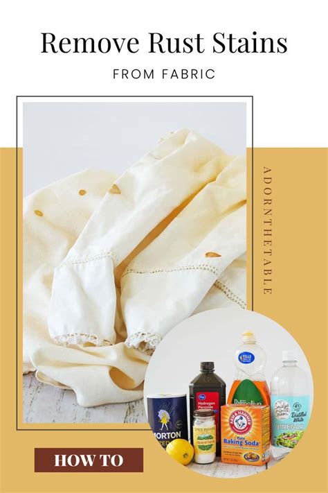 How To Remove Rust Stains From Fabric Using Pantry Staples In 2022 How To Remove Rust Remove