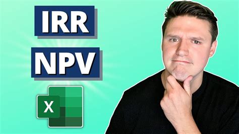 How To Calculate Npv And Irr In Excel Youtube