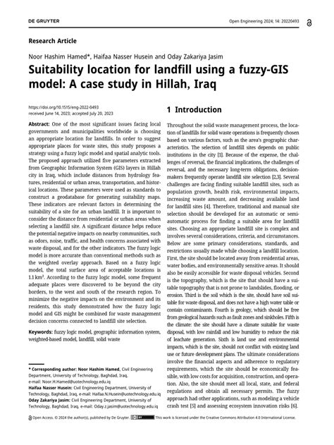 Pdf Suitability Location For Landfill Using A Fuzzy Gis Model A Case