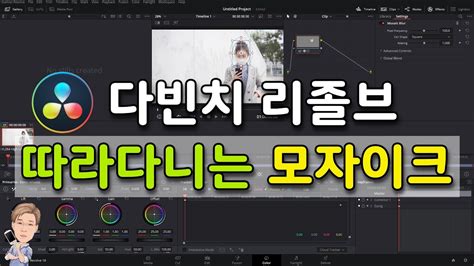 따라다니는 모자이크 다빈치리졸브 Youtube