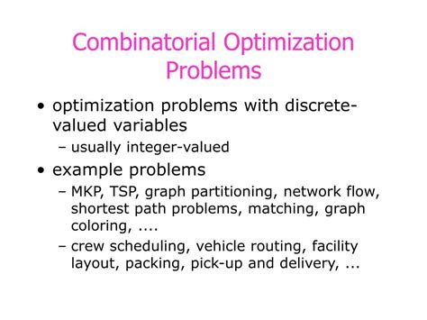 Ppt Eas For Combinatorial Optimization Problems Powerpoint