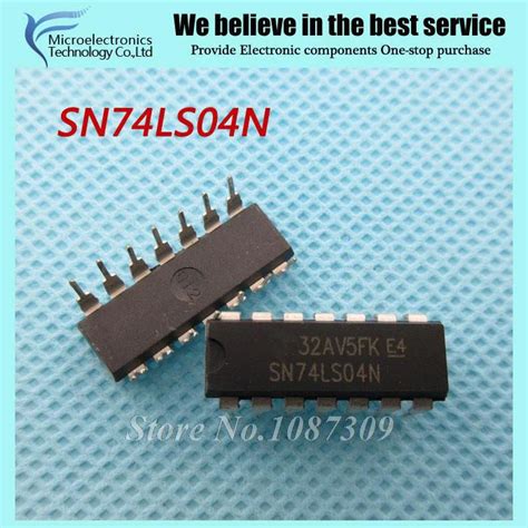 10pcs SN74LS04N 74LS04N SN74LS04 DIP 14 Inverters Hex Inv W HV Output New Original In Integrated