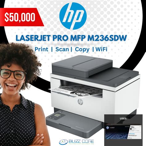Hp Laserjet Mfp M236sdw Printer 9yg09abgj Blizz Core Technology