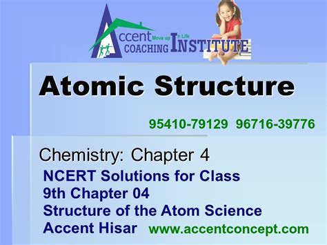 Ncert Solutions For Class 9th Chapter 04 Structure Of The Atom Science Accent Hisar Accent