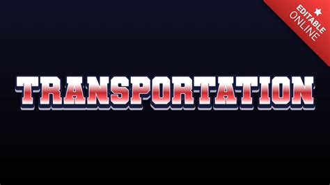 Transportation Daemon 3d Text Effect Generator