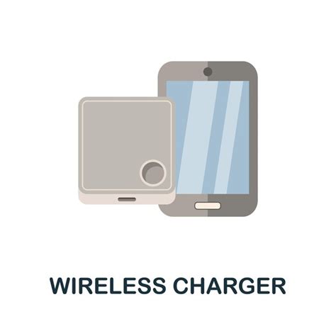 Premium Vector Wireless Charger Flat Icon Color Simple Element From