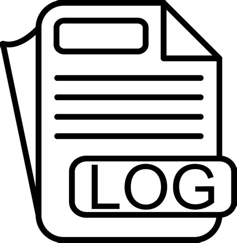 Log File Format Line Icon 53677829 Vector Art At Vecteezy