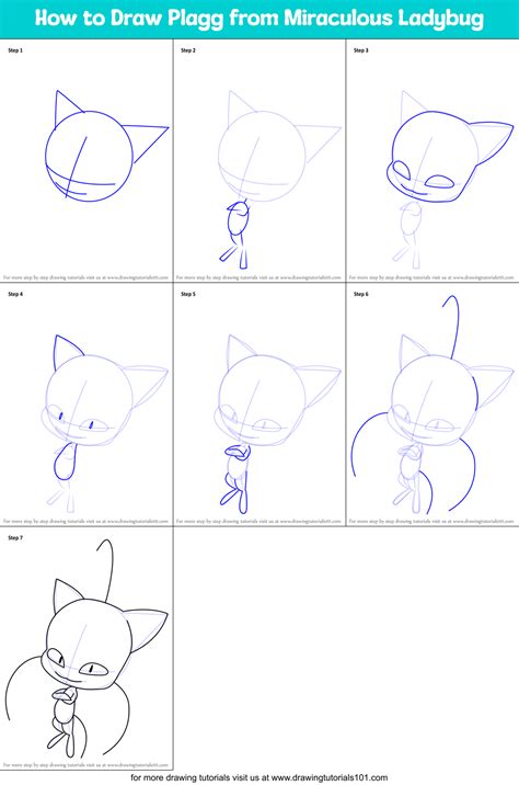 How To Draw Plagg From Miraculous Ladybug Printable Step By Step