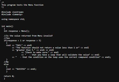 Solved Cout ≪ Fail Endl ≪ The Function Returned