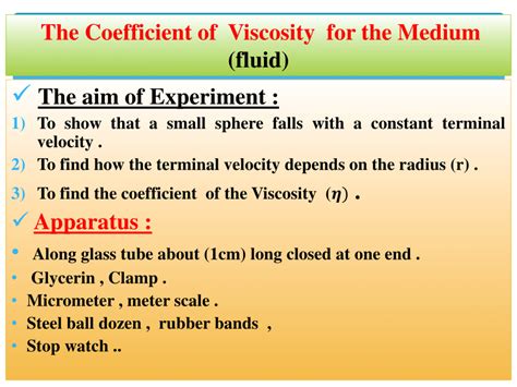 Pdf The Aim Of Experiment The Coefficient Of Viscosity For The Medium Fluid