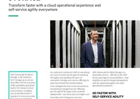 Hpe Greenlake For Block Storage Data Smart Computers