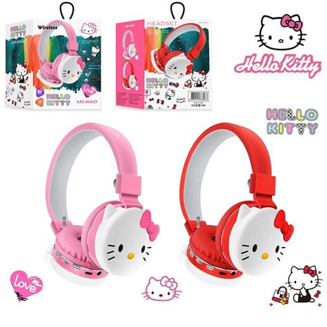 Kawaii Hello Kitty Headphones Ah806d Head Mount Bluetooth Headset