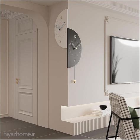 ساعت دیواری دوطرفه مدل دلوین قیمت درب کارخانهگارانتی60ماهه