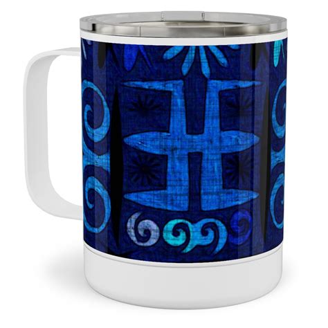 Indigo Geometric Ceramic Mug Shutterfly
