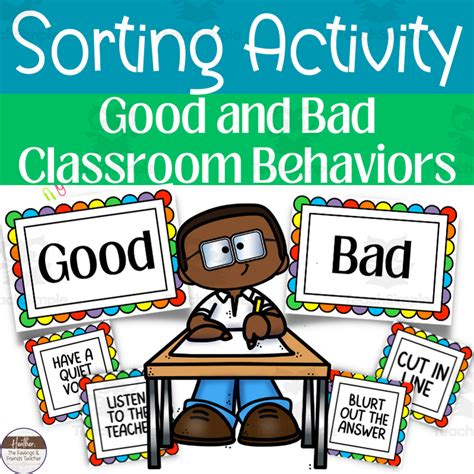 Behavior Management Sorting Activity Good And Bad Classroom Behaviors