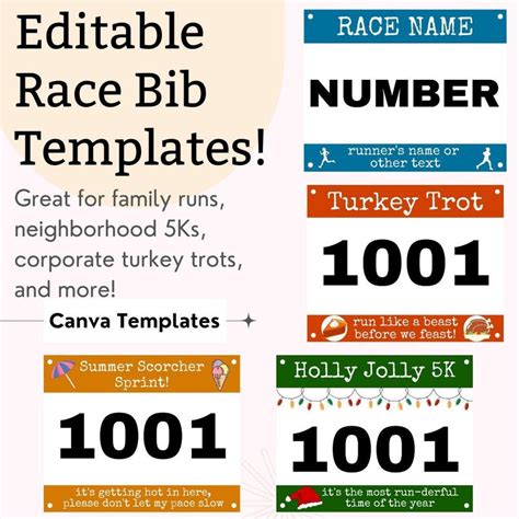Printable Race Bibs