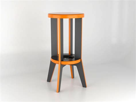 Cnc Stool 3d Model 18 Obj Fbx Max Free3d