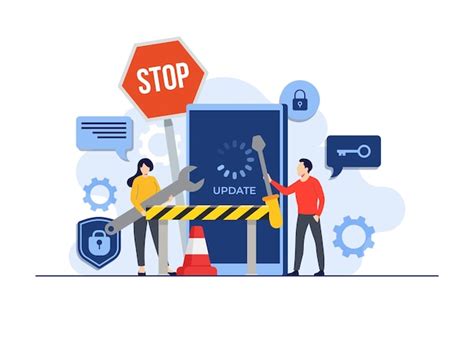 Premium Vector System Maintenance Error Fixing Trouble Software