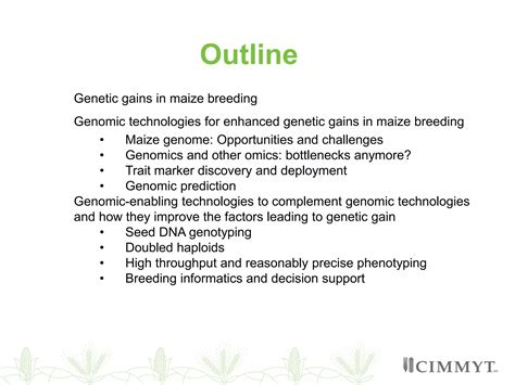 Genomic And Enabling Technologies In Maize Breeding For Enhanced