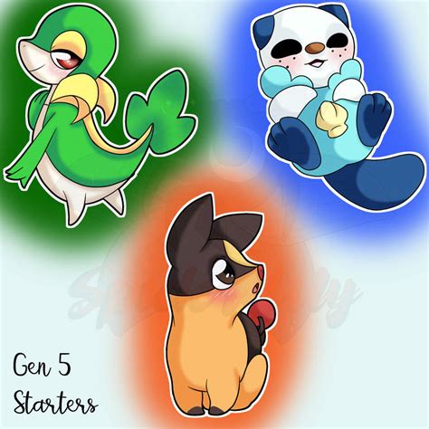 Gen 5 Starters By Spiderlilyartestry On Deviantart