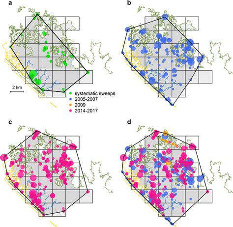 Capture Locations And Area Utilized For The Capturerecapture Analyses