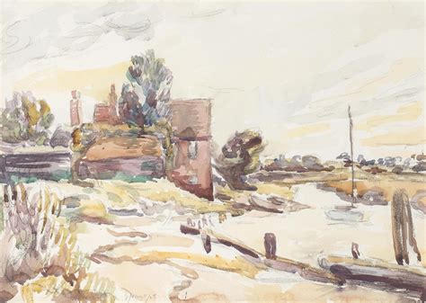 Bonhams Duncan Grant British 1885 1978 House And Stream