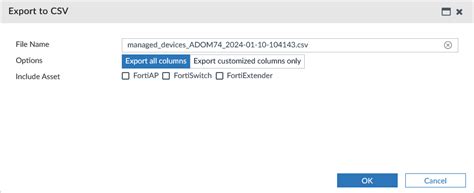 Importing And Exporting Device Lists Fortimanager 743 Fortinet