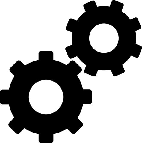 Flat Style Setting Gear In Black Color 25372343 Vector Art At Vecteezy
