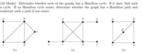 solved determine whether each of the graphs has a hamilton