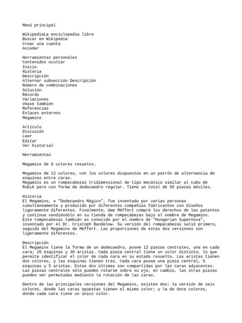 Megaminx Pdf Rompecabezas Lógicos Matemáticas Recreativas