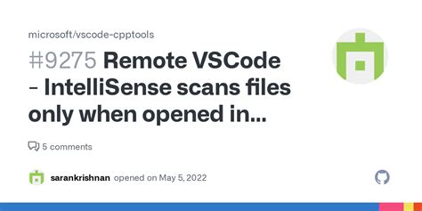 Remote Vscode Intellisense Scans Files Only When Opened In Vscode