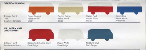 68 Vw Transporter Original Colors The Originals Autos Färg