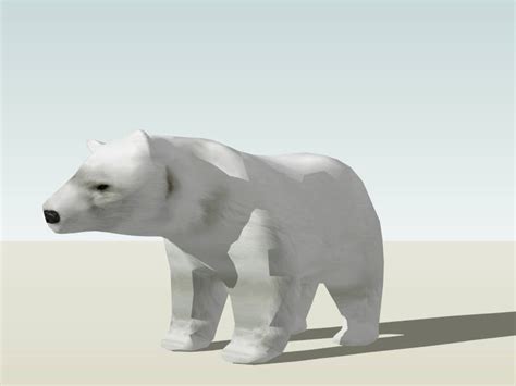 Polar Bear Sketchup 3d Model Skp File Download Sketchupbox