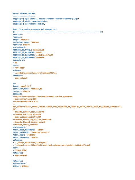 Setup Redmine Docker Pdf