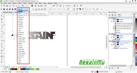 Efek Transparency Coreldraw